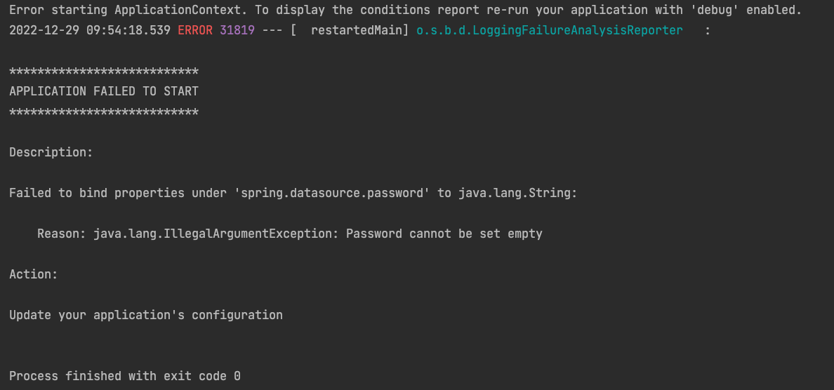 jasypt 에러: Failed to bind properties under 'spring.datasource.password ... jasypt 에러: Failed to bind properties under 'spring.datasource.password ...