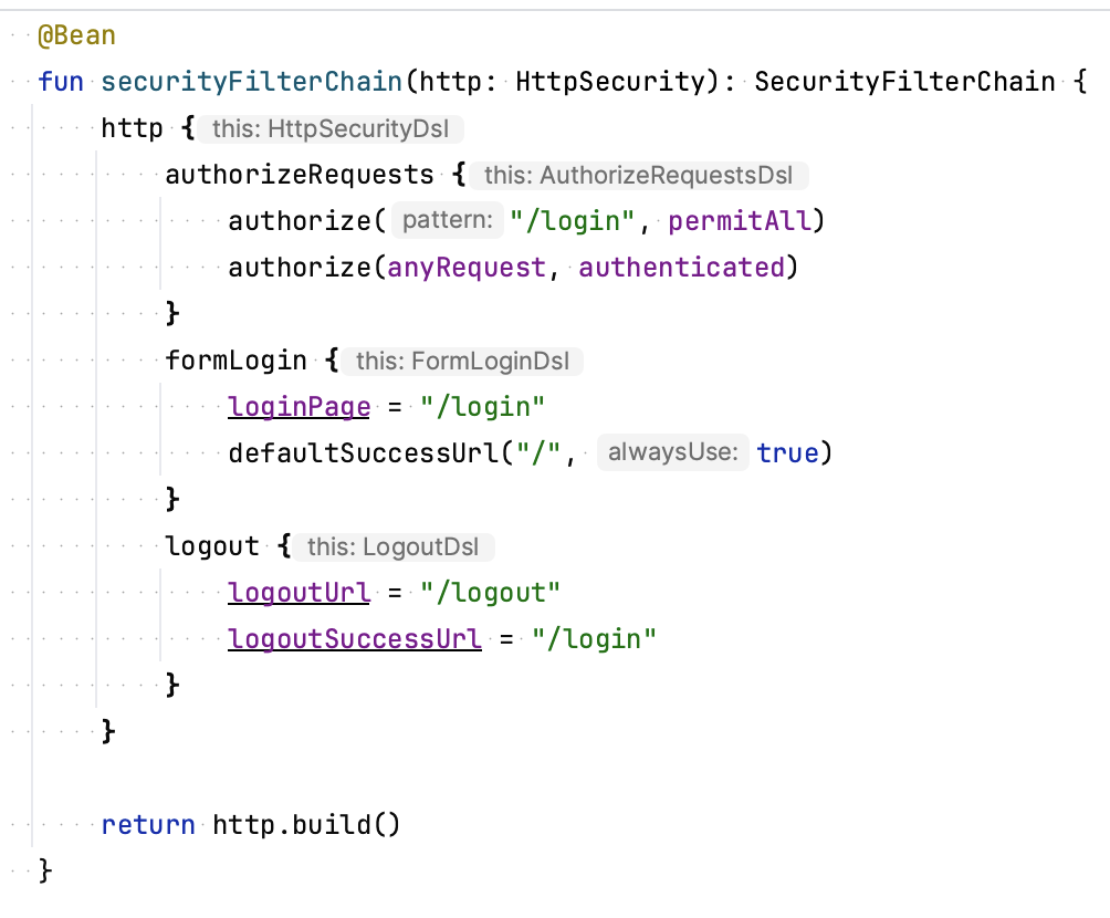 [Spring Security] HttpSecurity 설정시 kotlin DSL 인식 안될때