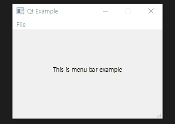 [Python] Pyside 메뉴바 만들기(Menu bar)
