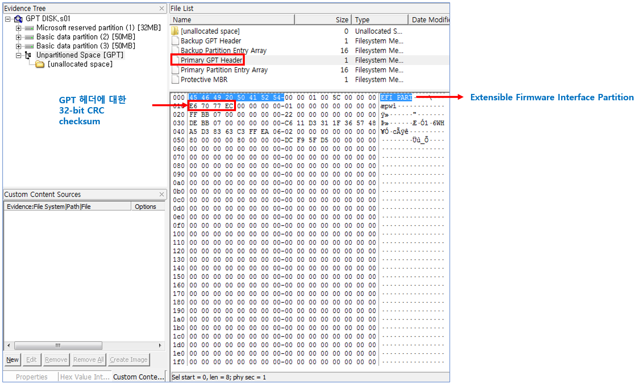 [FTK] GPT 파티션과 파일시스템 분석