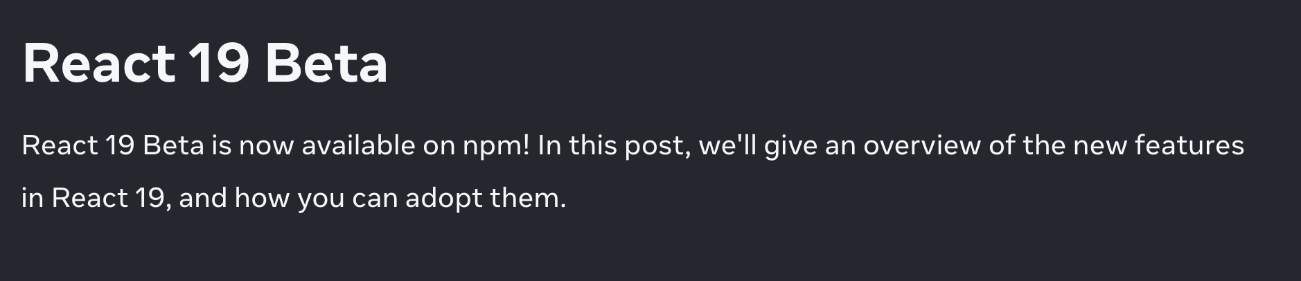 [React] 리액트 19 beta 변경점 알아보기 — 민규의_개발일지