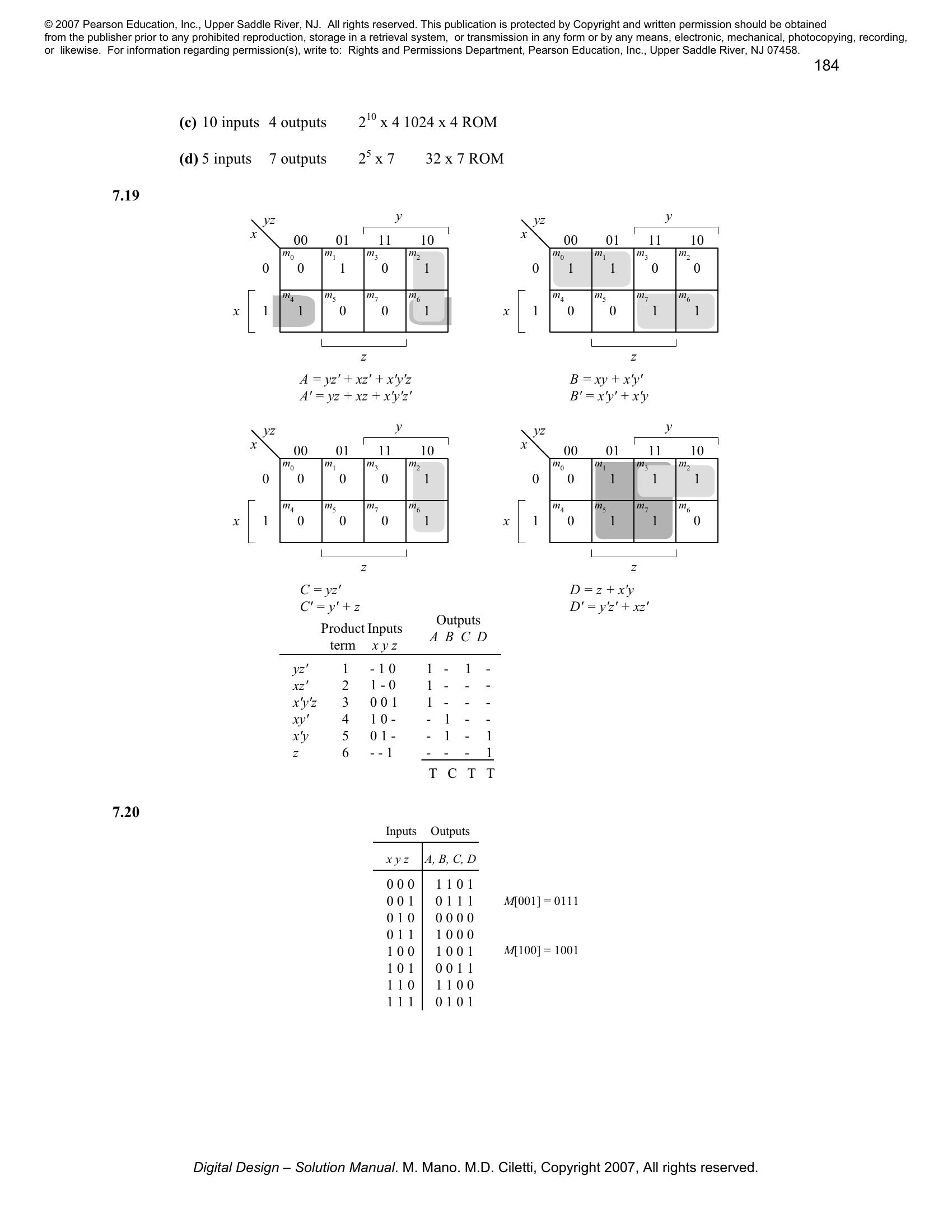 Solution manual to Digital Logic And Computer Design by M. Morris Mano ...