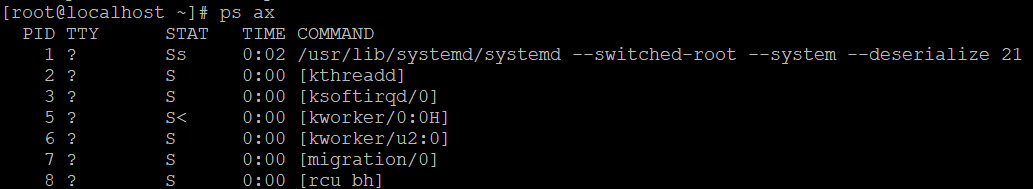 리눅스 핵심 명령어 PS 알아보기
