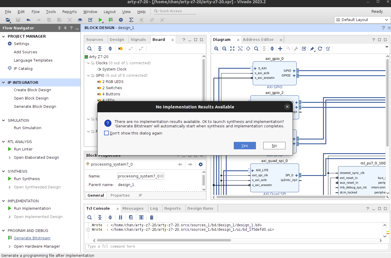 [FPGA] Arty Z7-20에 PetaLinux 올리기 - Vivado(2) — Code Canvas