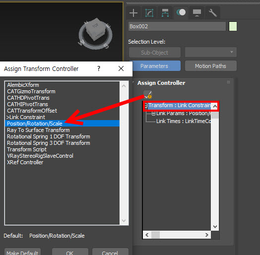 3D맥스에서 오브젝트를 링크하는 두가지 방법(select and link tool, link constraints)