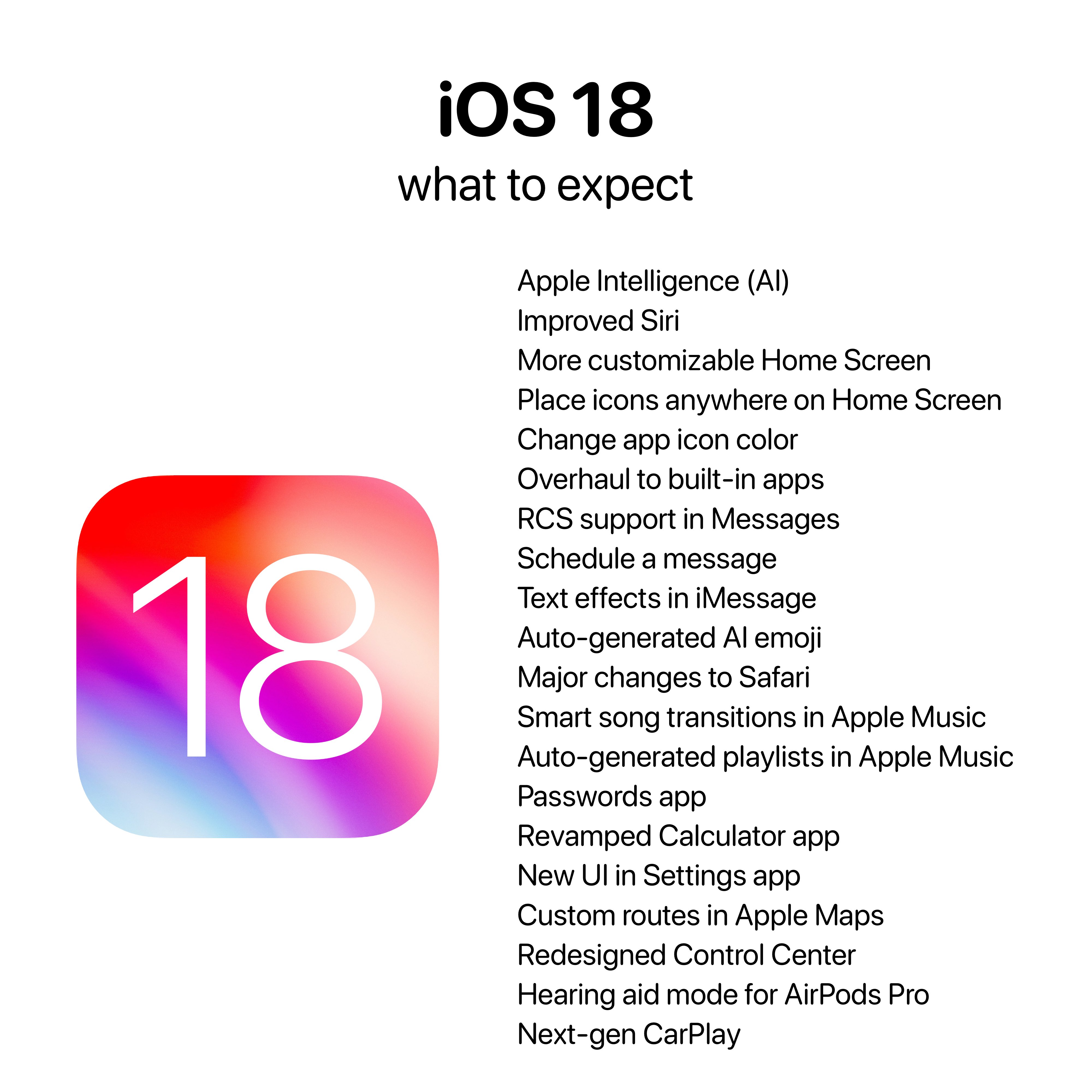 애플 Ios 18 주요 내용 변경 사항