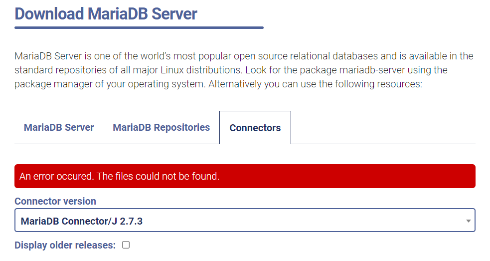 [MariaDB] JDBC Driver 다운로드 — gonmossi