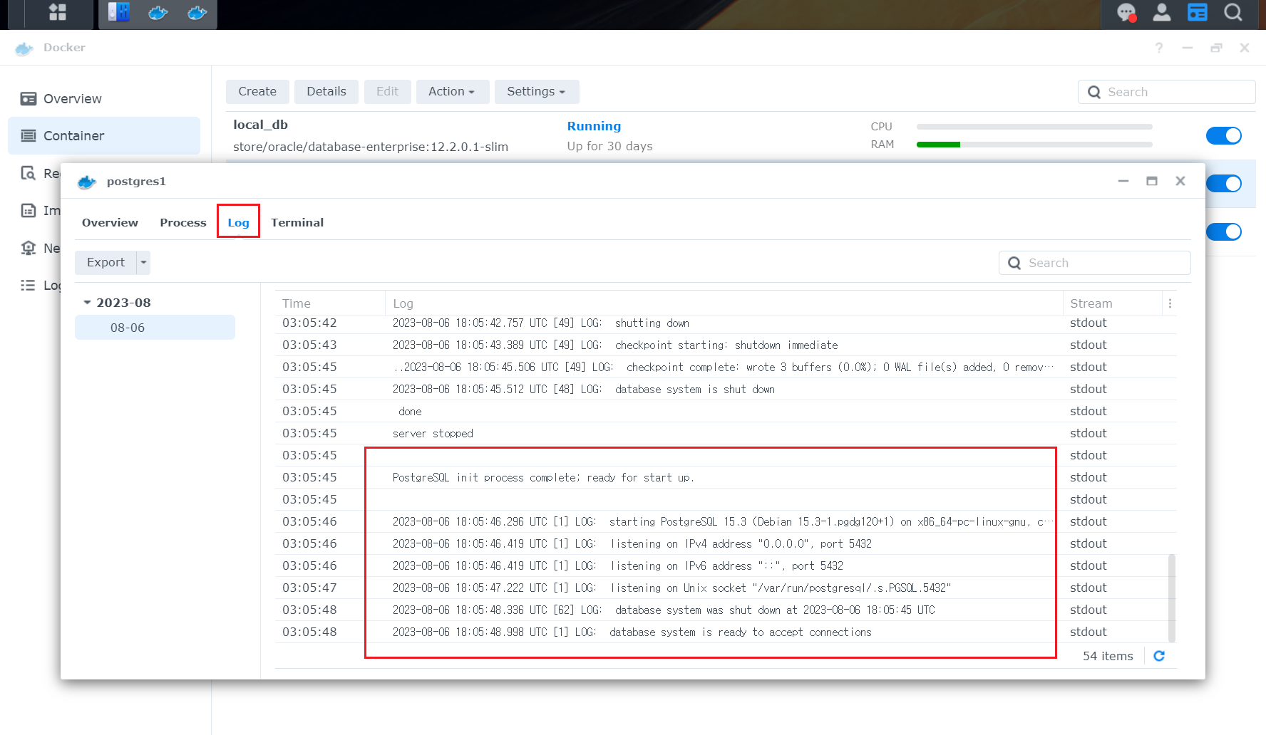 [Postgresql] Synology Docker Postgresql 설치하기