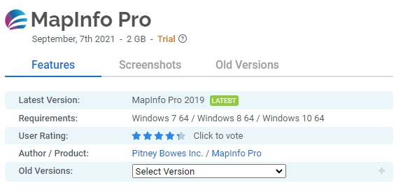 MapInfo Pro 무료 다운로드