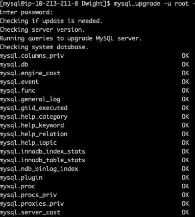 MySQL Major/Minor Upgrade
