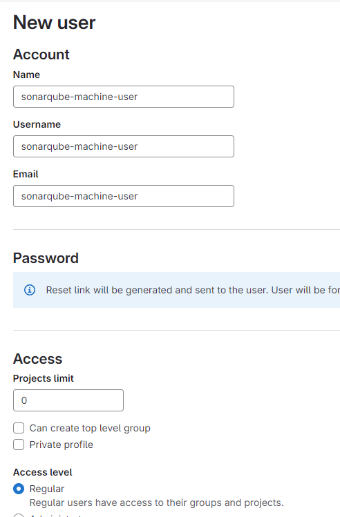 sonarqube에서 gitlab project 불러오기