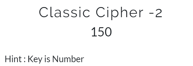 Cryptography - Classic Cipher-2
