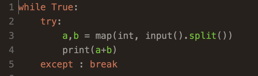[백준 문제풀이 : 10951번] 파이썬 - A + B - 4 :: Komorebi's IT 도전기
