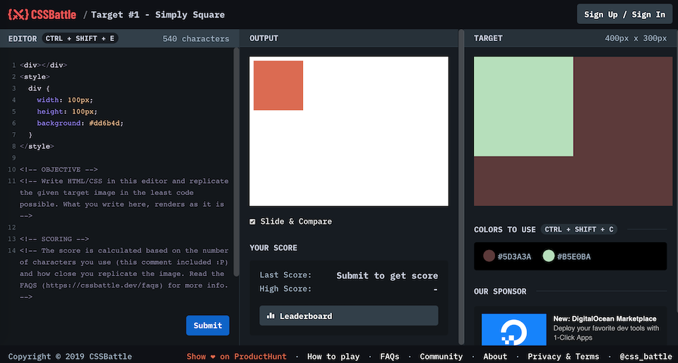 게임처럼 즐기는 CSS 스킬 배틀, CSS Battle