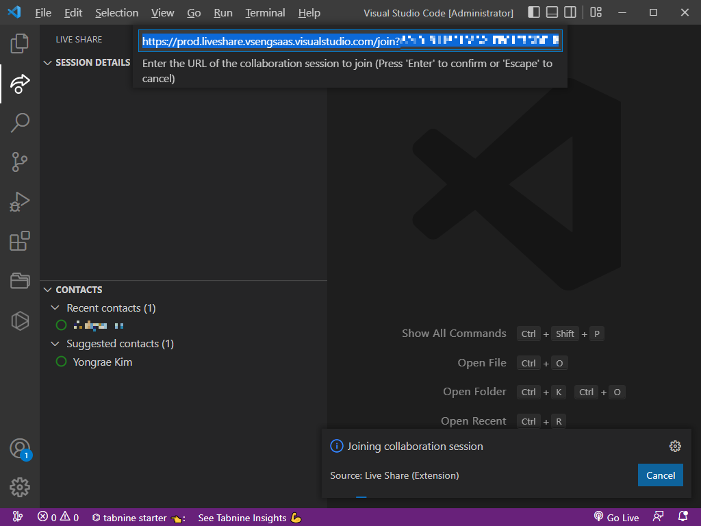 VSCode Liveshare로 페어 프로그래밍 시작하기