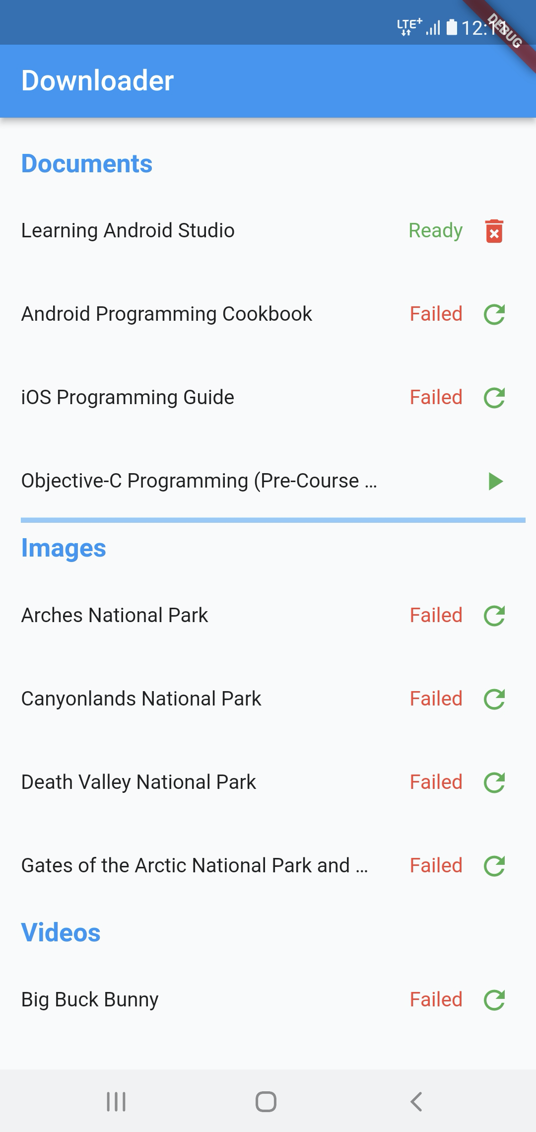 Flutter_downloader 예제 오류 해결 [nullpointerexception, File.getPath ...