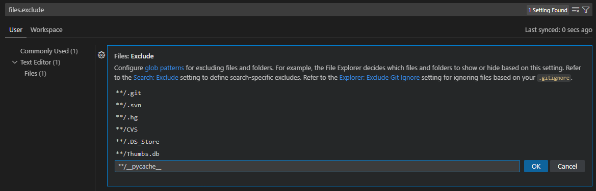[Python] __pycache__ 숨기기 VSCode