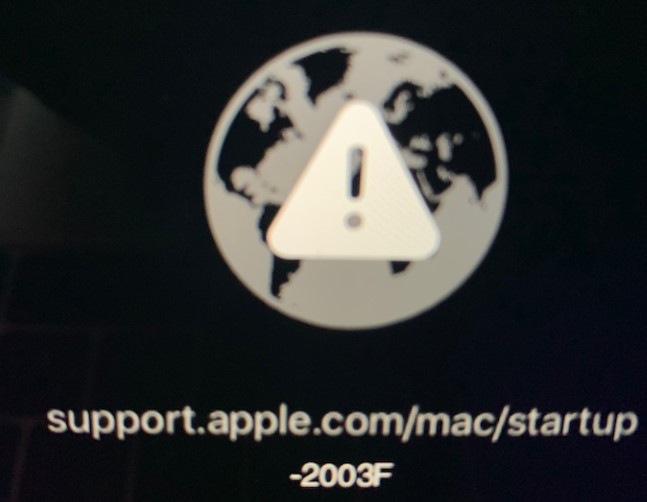 MacOS 설치시 "-2003f" 오류 발생시 해결 방법 :: Benjamin's Note