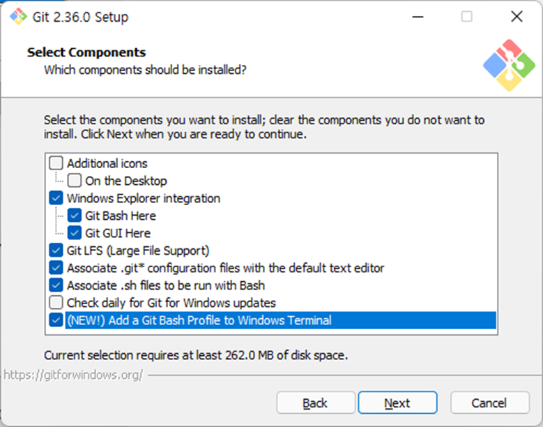 [Git] Windows11 64bit 환경 Git 다운로드 및 설치하기 - ① Setup
