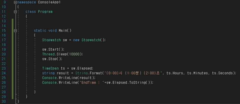 C# 시간 다루기 - TimeSpan, Stopwatch