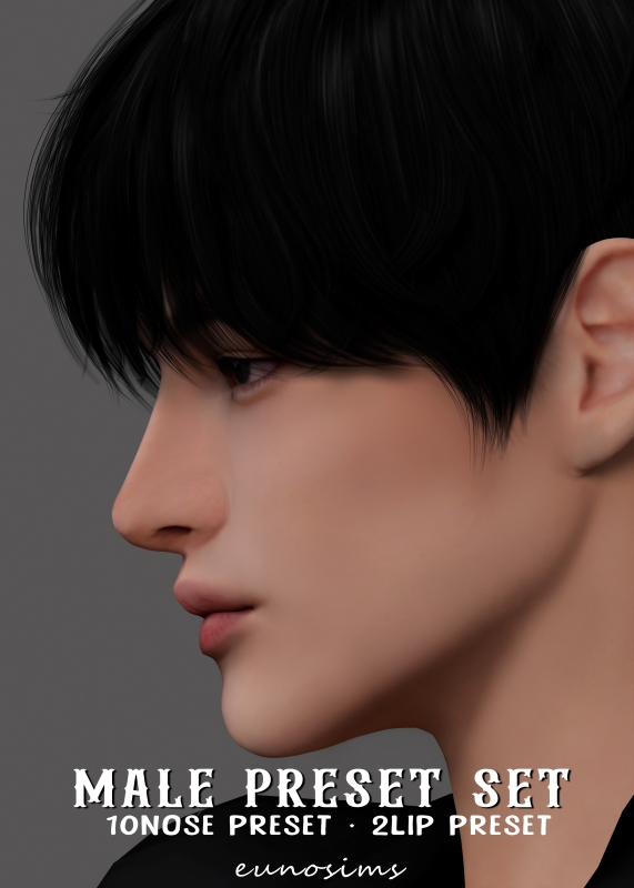 The Sims 4 CC│Male Nose Preset 7-10(Perfect for Asian Sims)